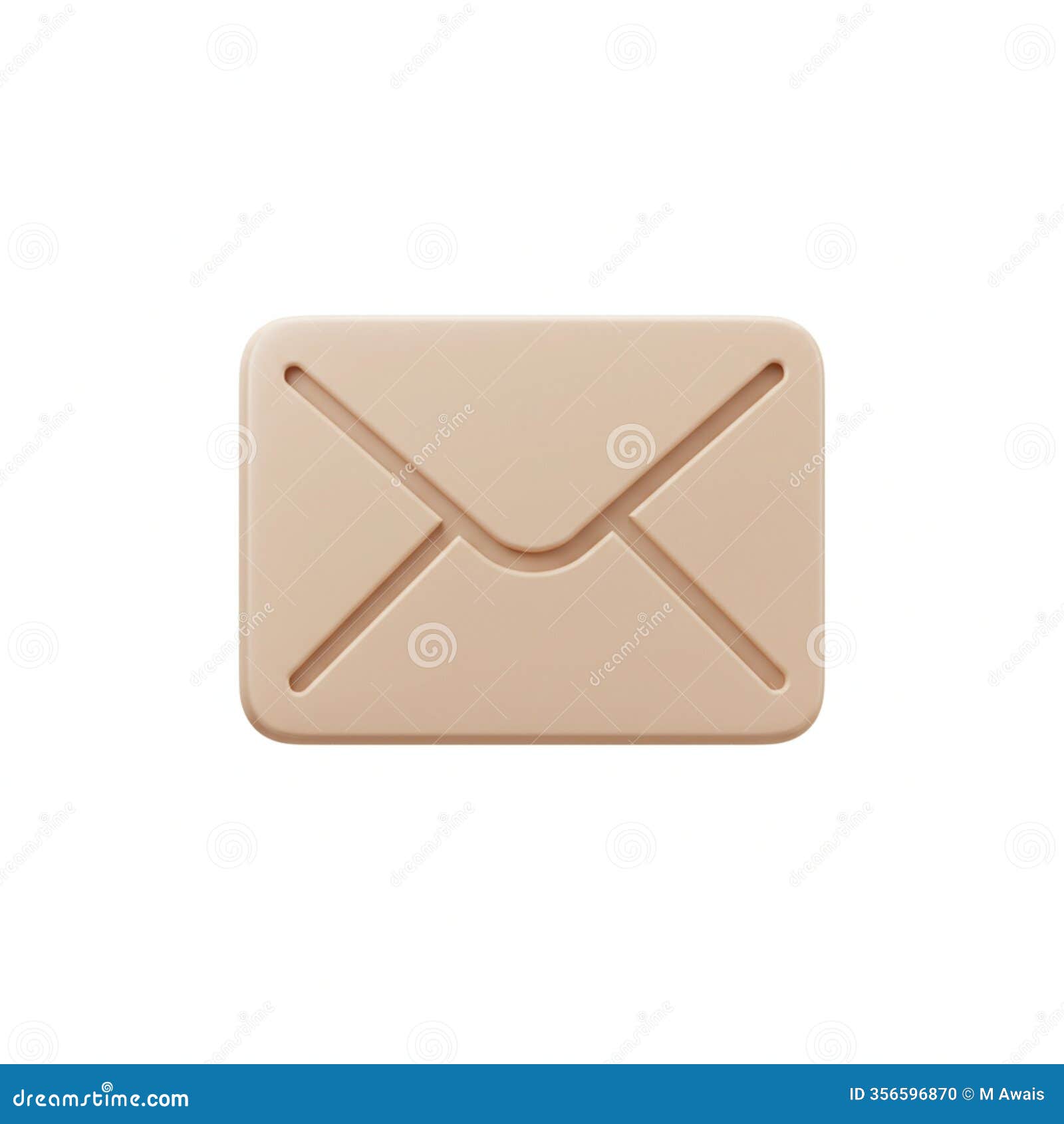 Beige 3D Envelope Icon Digital Mail Message Communication Post Email ...
