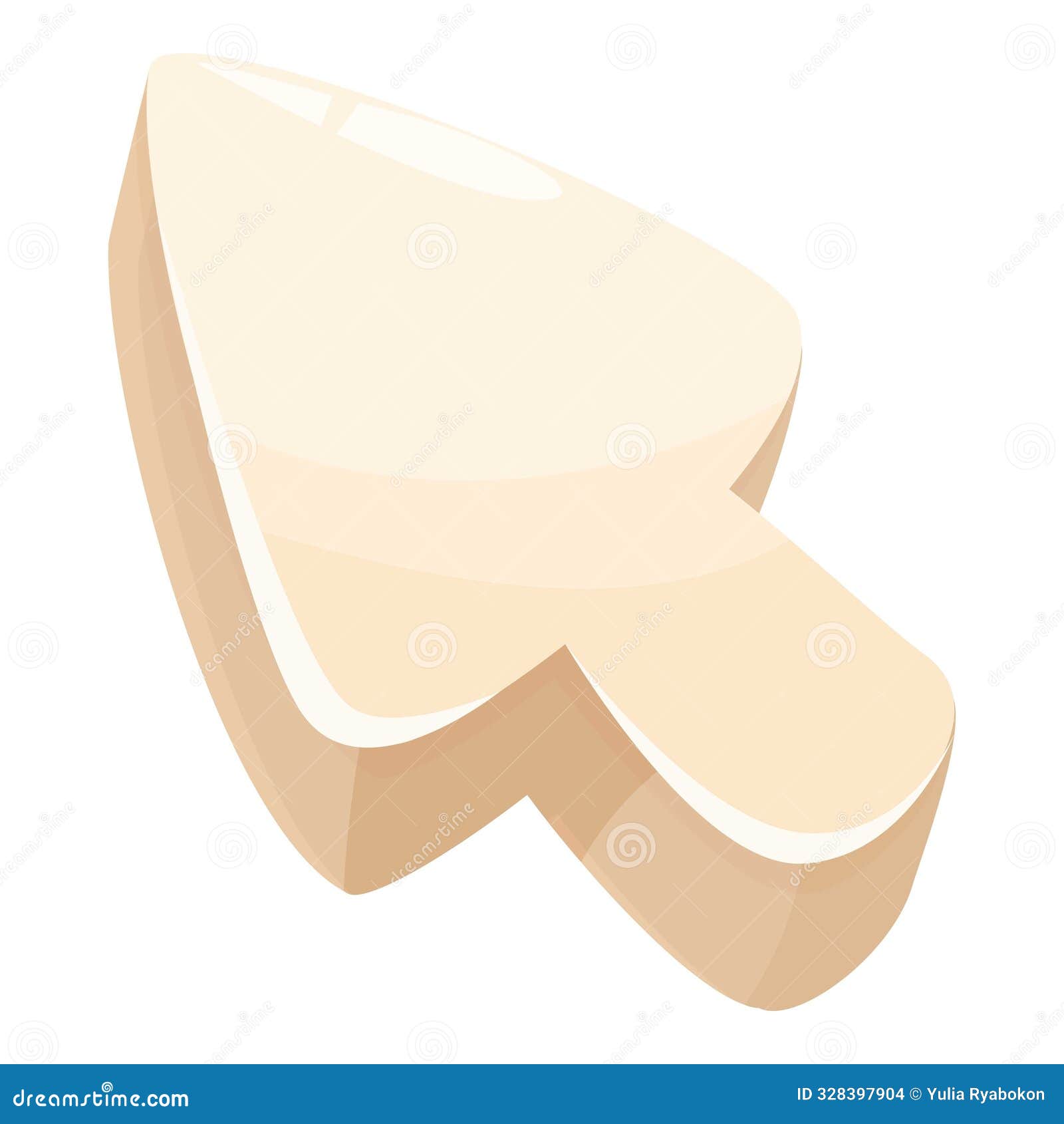3d Mouse Cursor Arrow Pointing Up Right in Beige Tones Stock ...