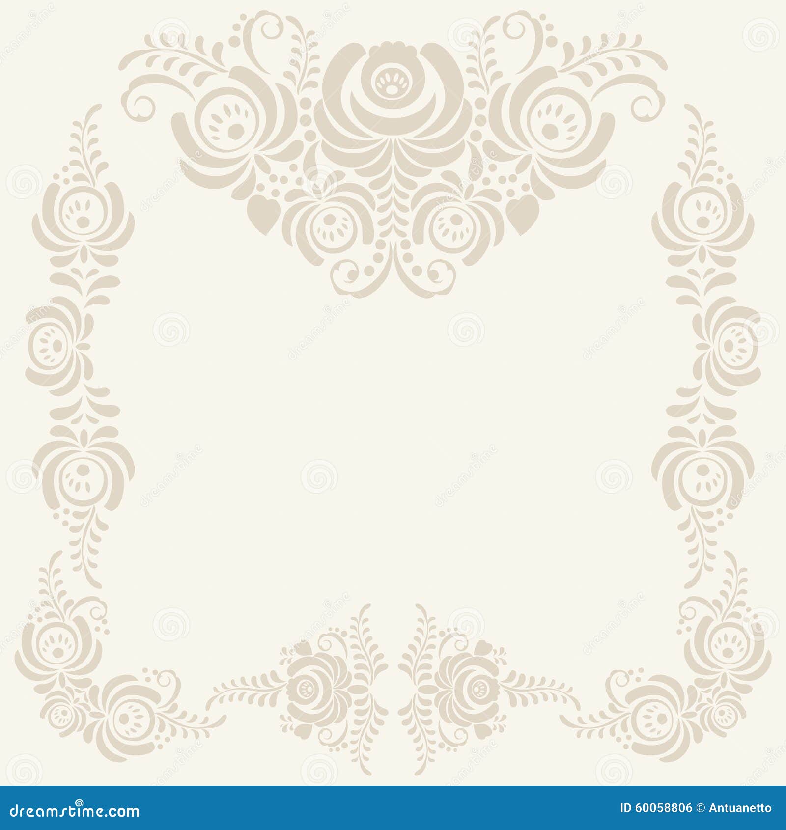 Beige Floral Pattern Vector Background Stock Vector - Illustration of ...