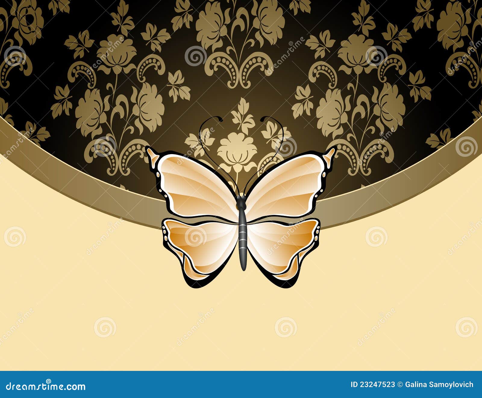 Beige flower background stock vector. Illustration of nature - 23247523