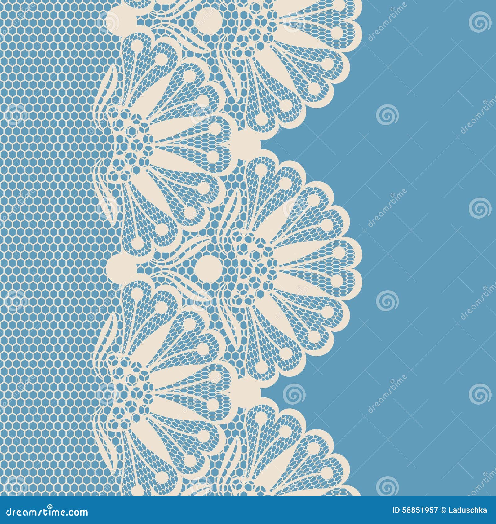 Beige flower lace border stock vector. Illustration of border - 58851957