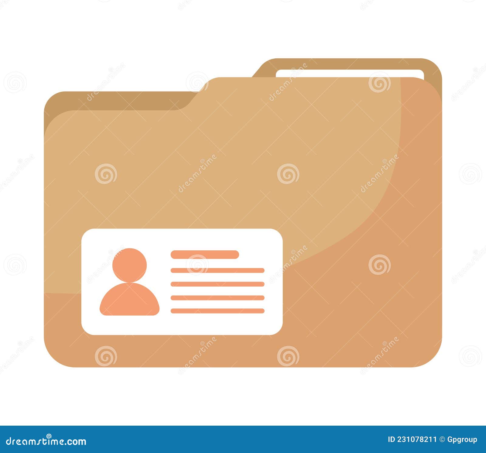 Beige folder design stock vector. Illustration of office - 231078211