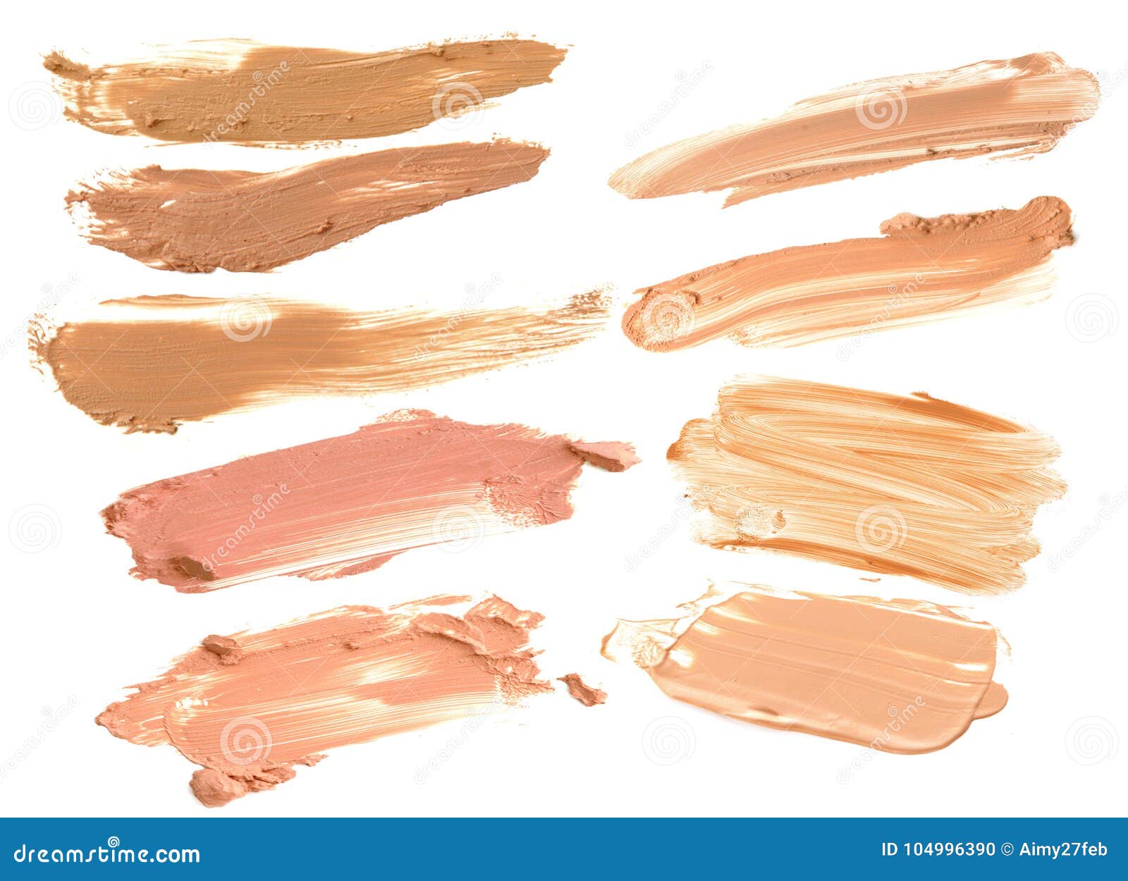 Beige Foundation Make Up Isolate Collection Stock Photo - Image of ...