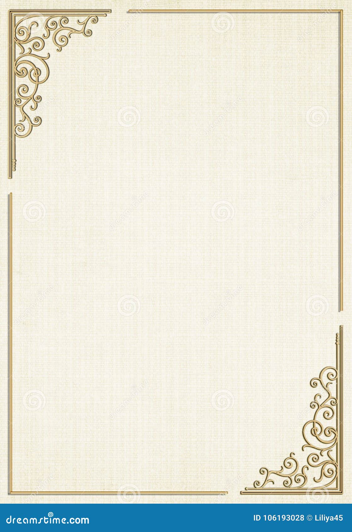 Beige Frame with Ornaments. Stock Illustration - Illustration of modern ...