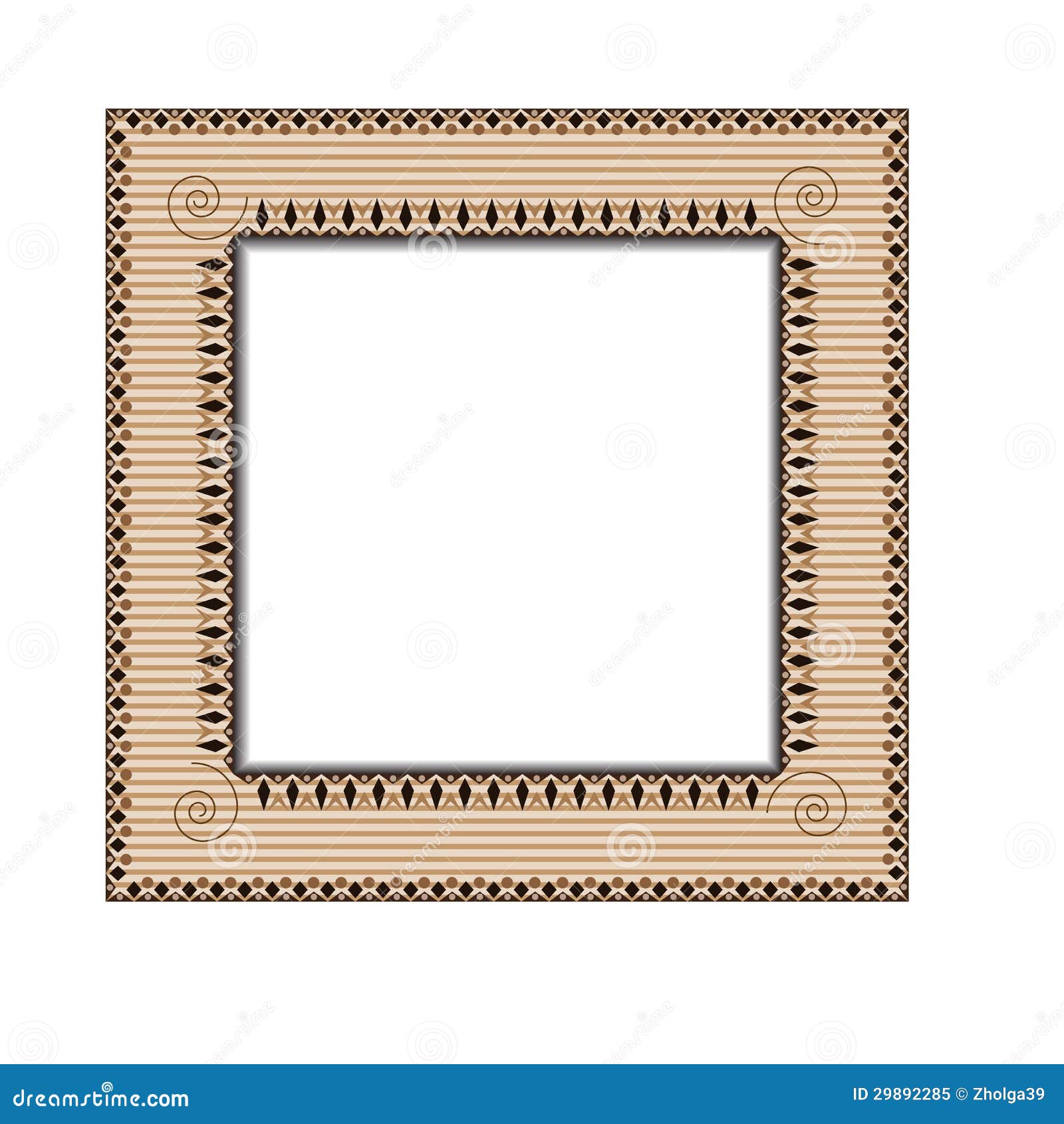 Frame in ethnic style stock vector. Illustration of square - 29892285