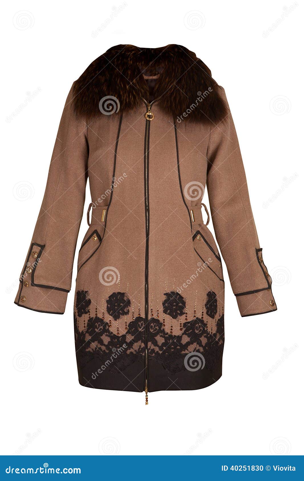 Beige fur coat stock photo. Image of design, coat, isolated - 40251830