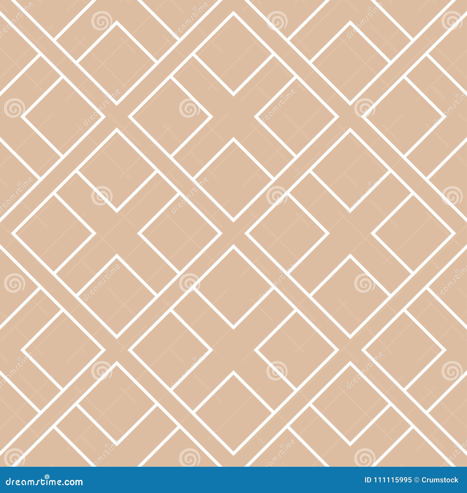Beige Geometric Ornament. Seamless Pattern Stock Vector - Illustration ...
