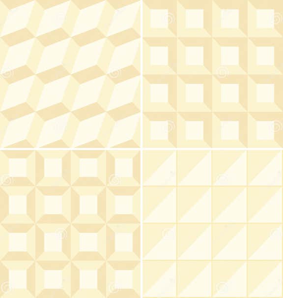 Beige geometric patterns stock vector. Illustration of group - 27303304