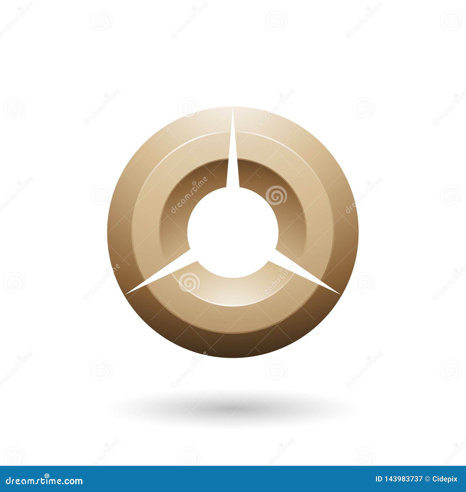 Beige Glossy Shaded Circle Vector Illustration Stock Vector ...