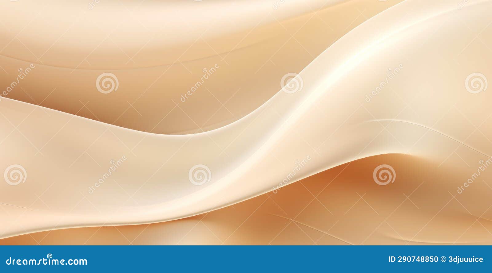 Beige Glossy Surface Creative Abstract Wavy Texture. Stock Illustration ...