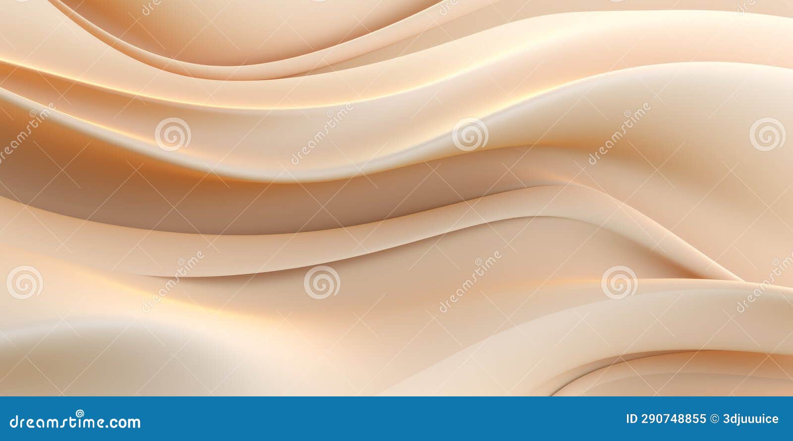 Beige Glossy Surface Creative Abstract Wavy Texture. Stock Illustration ...