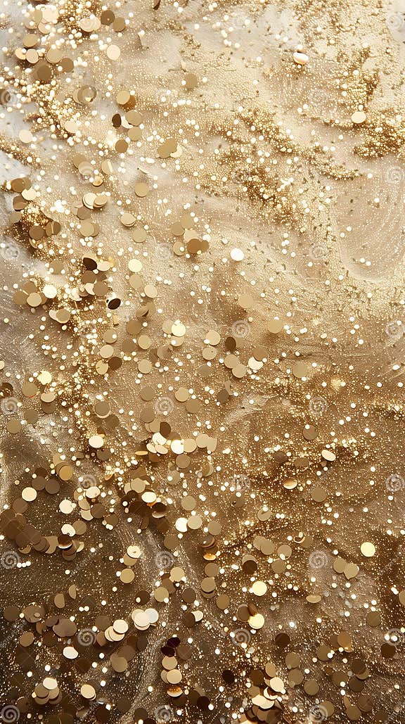 Beige and Gold Glitter Background Design Stock Illustration ...