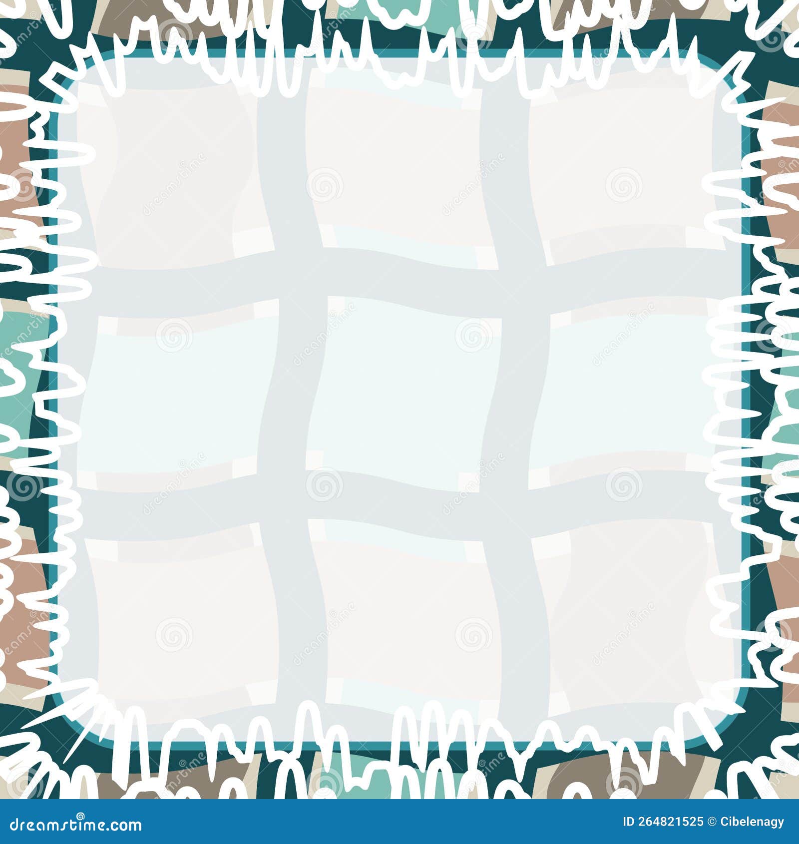 Beige and Green Neutral Grid (Square Frame Edge for Social Media ...