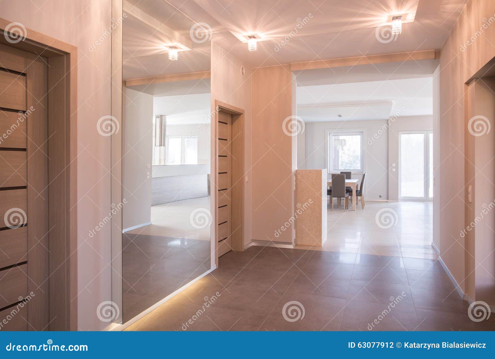Beige illuminated anteroom stock photo. Image of light - 63077912