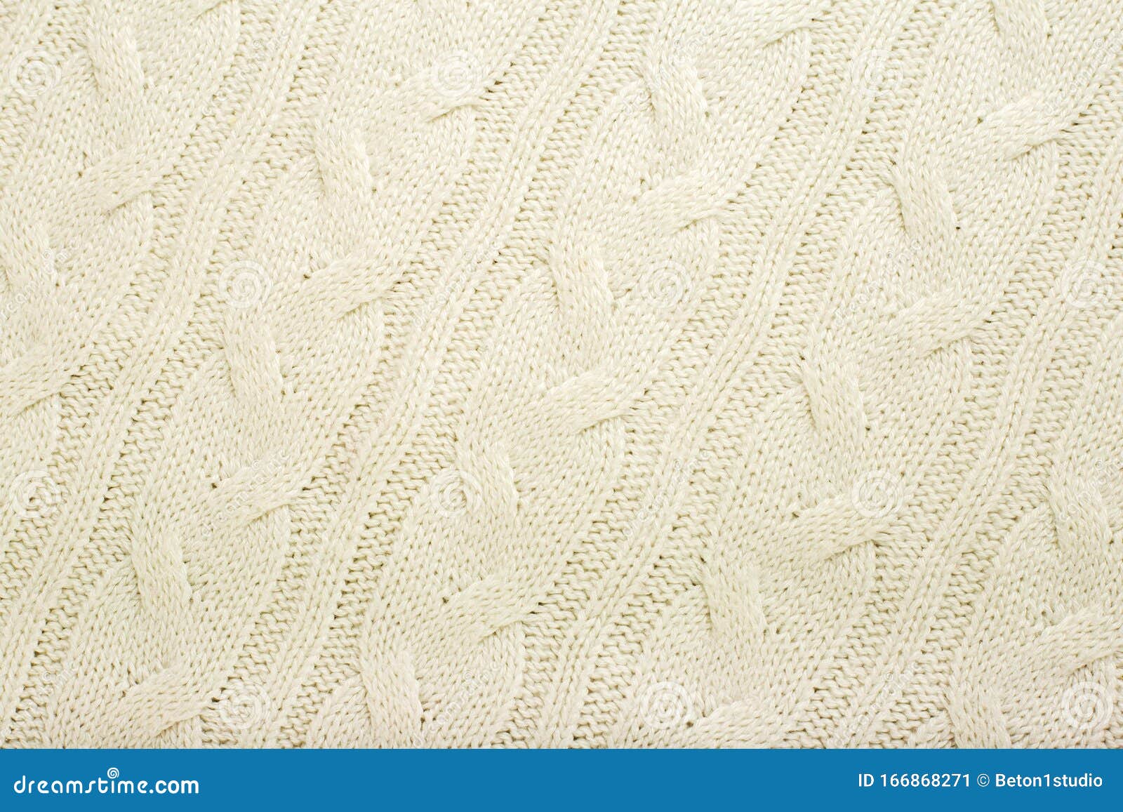 Beige Knitted Fabric Wool Texture for Background. Close Up of White ...