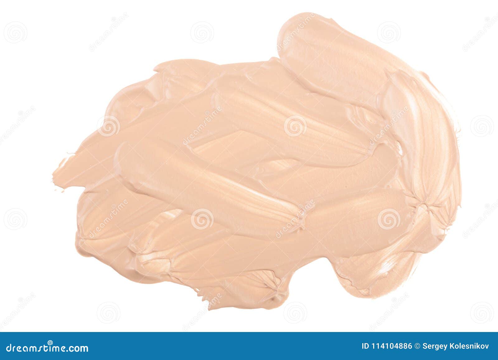 Beige Liquid Foundation Makeup on White Background Stock Photo - Image ...