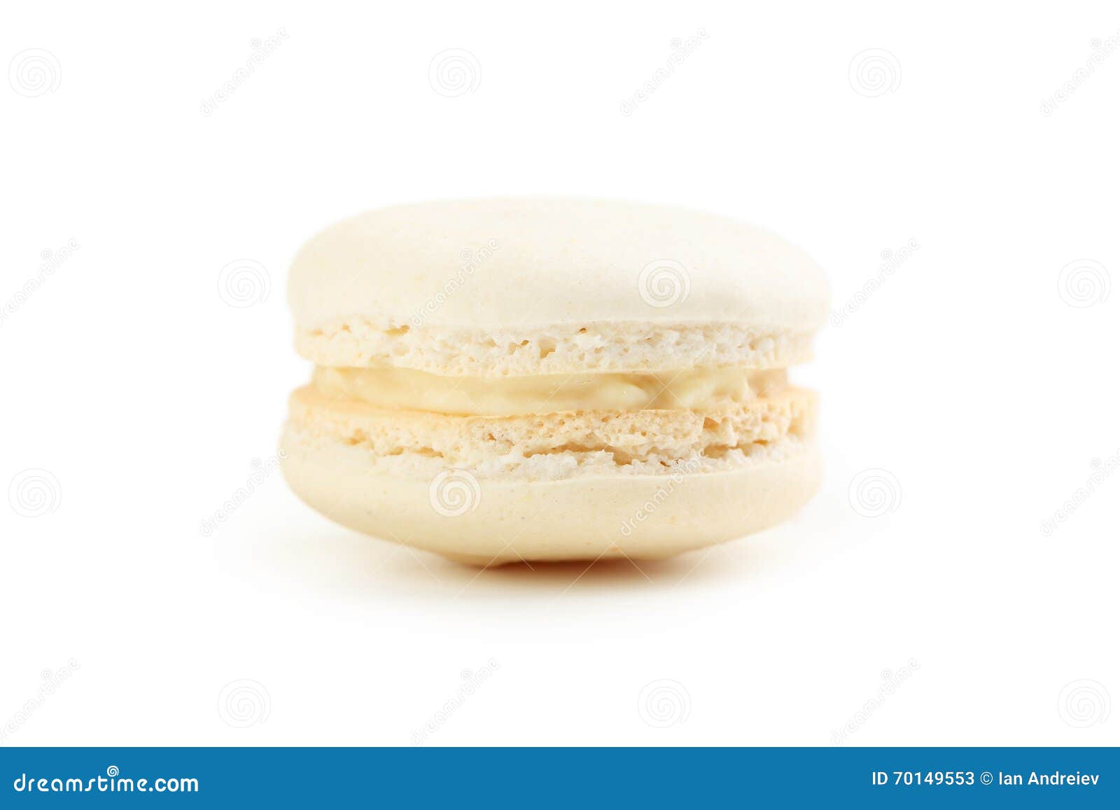 Beige macaron stock image. Image of cream, closeup, gastronomy - 70149553