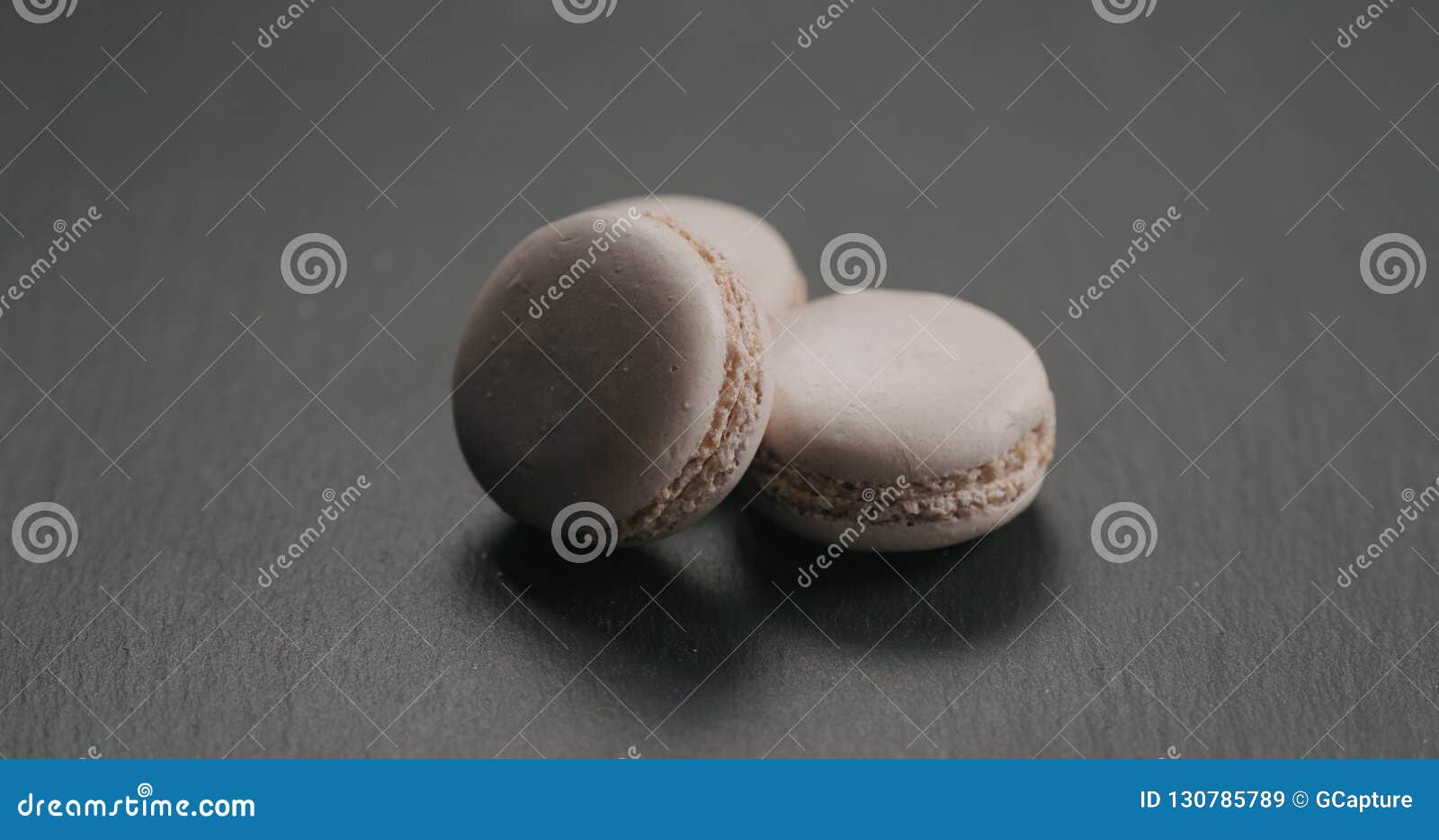 Beige Macarons on Slate Board Stock Image - Image of bakery, biscuit ...