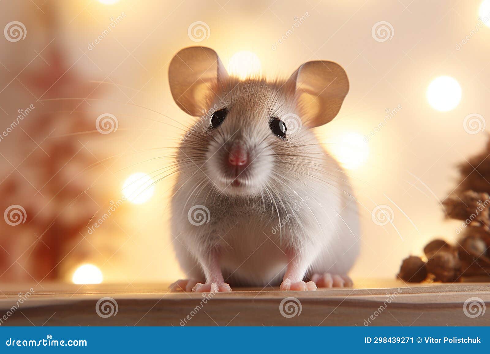 Beige Mouse Isolated on Beige Background - Wallpaper 2 Stock ...