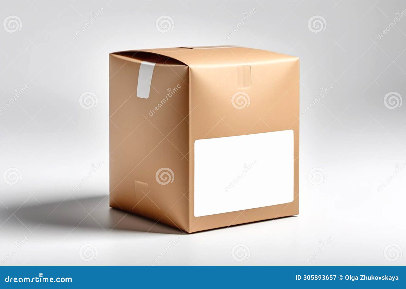 Beige Packaging on a White Background Stock Illustration - Illustration ...