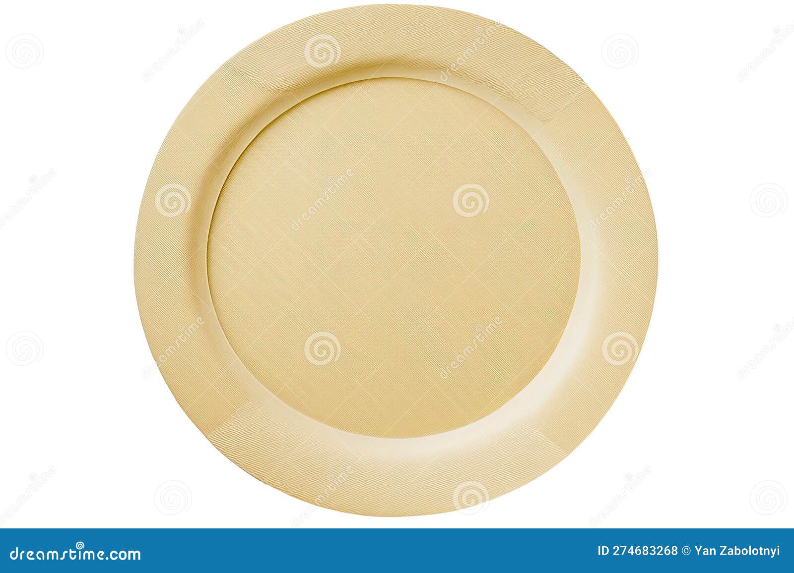 Beige Paper Plate on a Transparent Background. Generative AI Stock ...