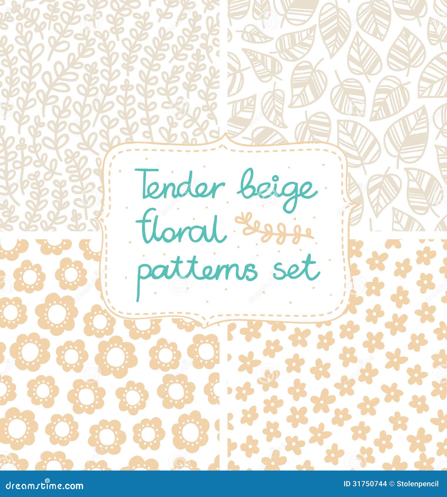 Beige patterns set stock vector. Illustration of abstract - 31750744