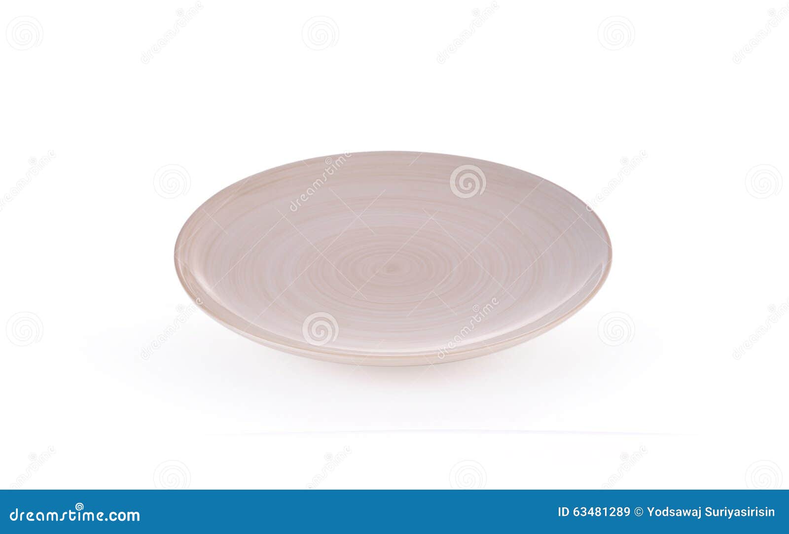 Beige plate on white stock image. Image of dish, kitchenware - 63481289