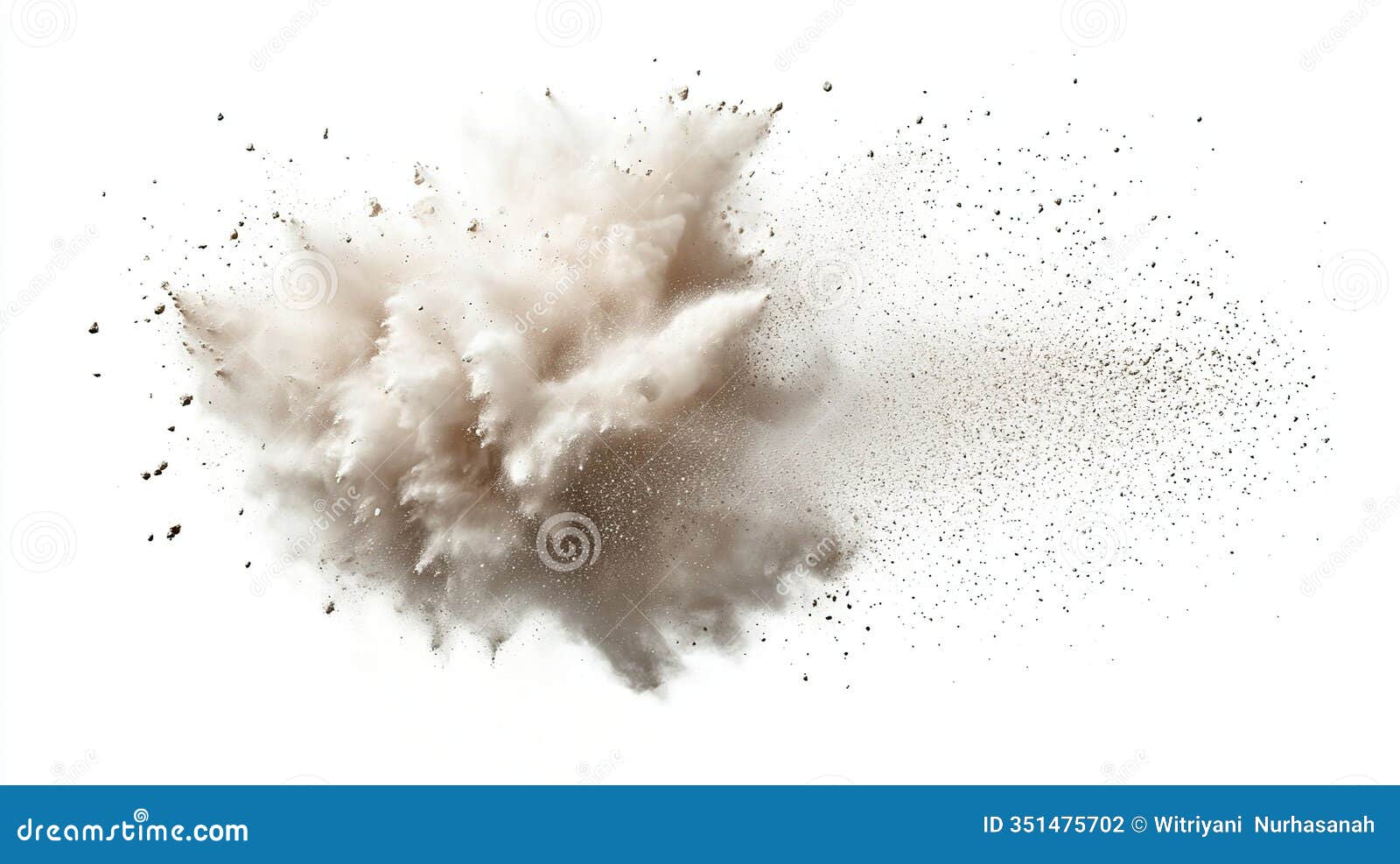 Beige Powder Explosion Isolated On White Background Royalty-Free Stock ...
