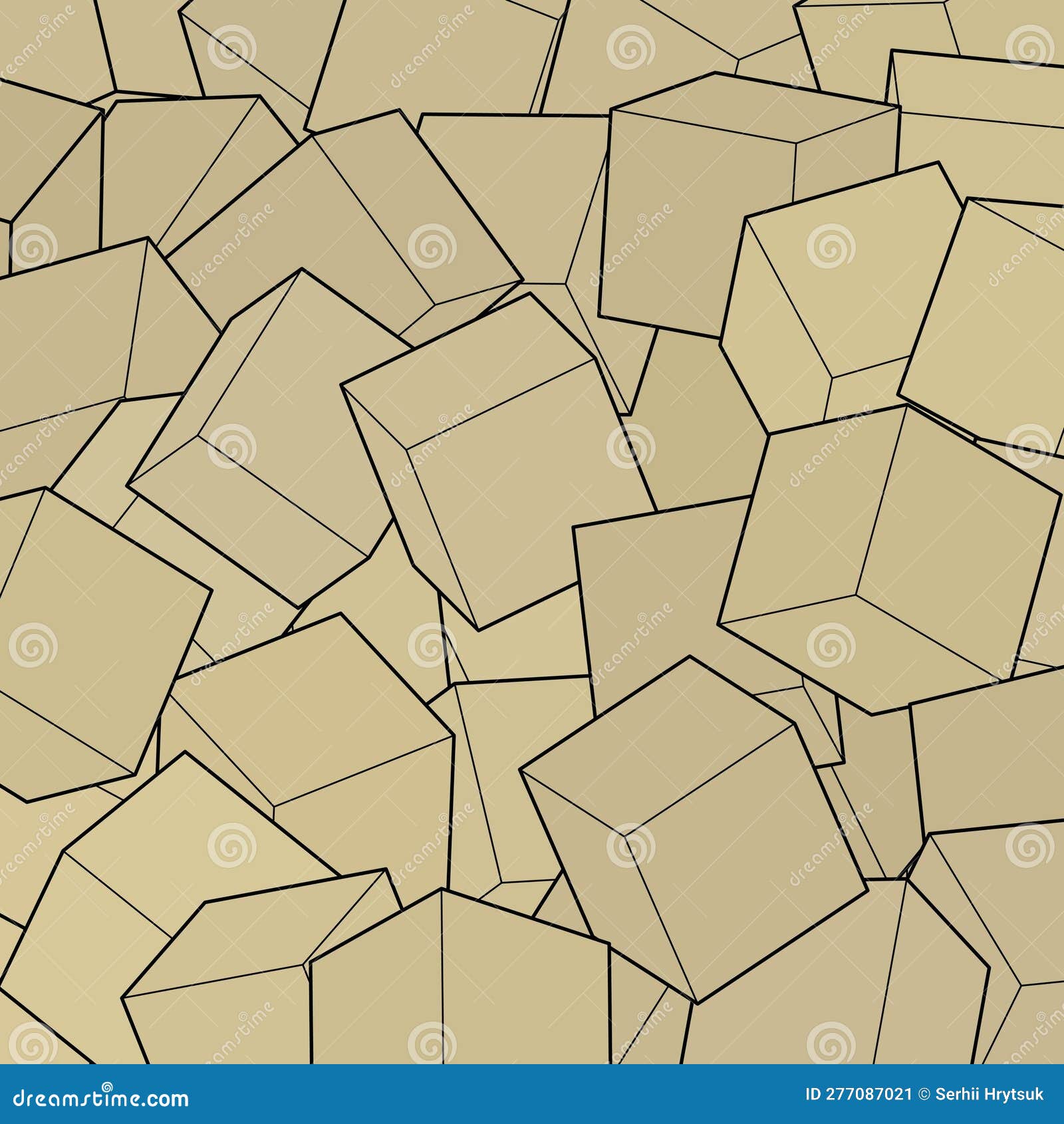 Beige Presentation Template. Design Element. Cubes. Eps 10 Stock ...