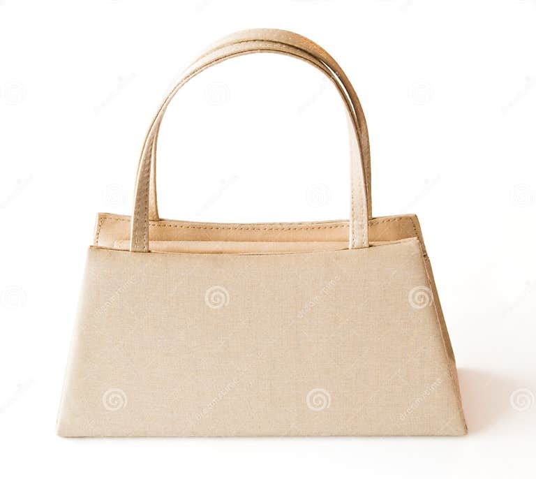 Beige purse isolated stock photo. Image of casual, modern - 11186376