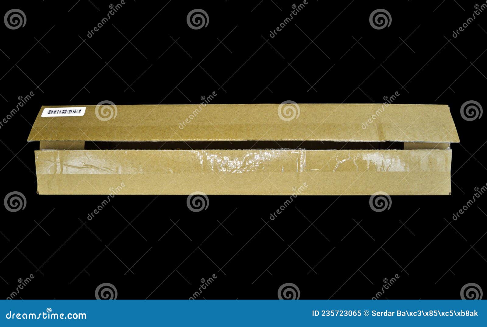 Rectangular Cardboard Box with Open Lid of Corrugated Cardboard ...