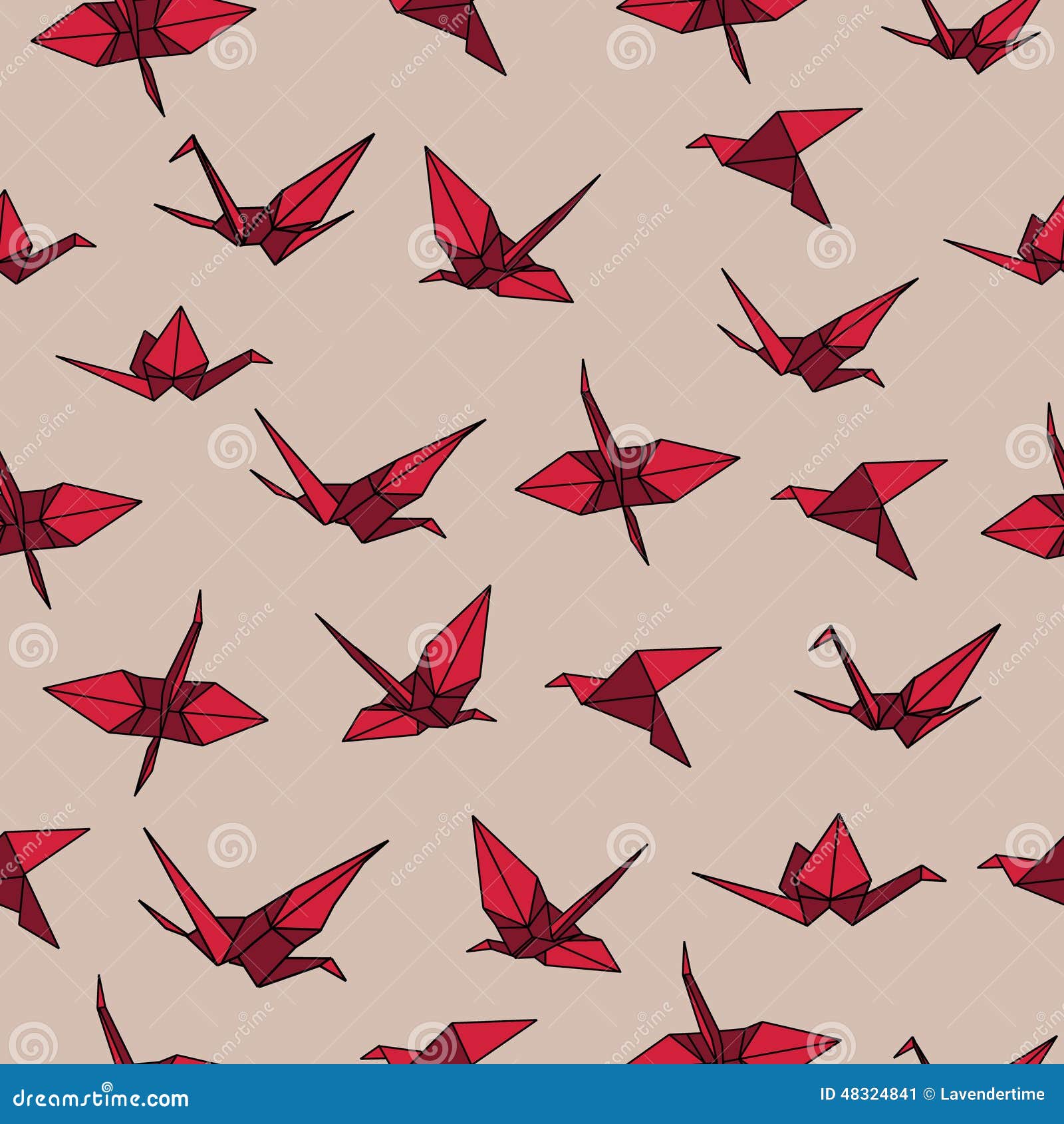 Crane Origami Vector Illustration | CartoonDealer.com #25050850