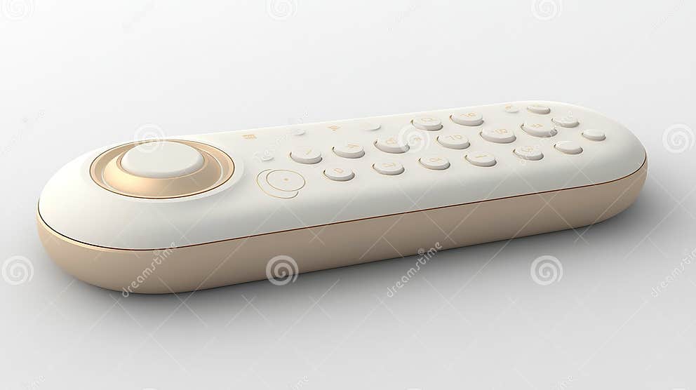 Beige Remote Control, Studio Shot, Minimalist Background, Technology ...