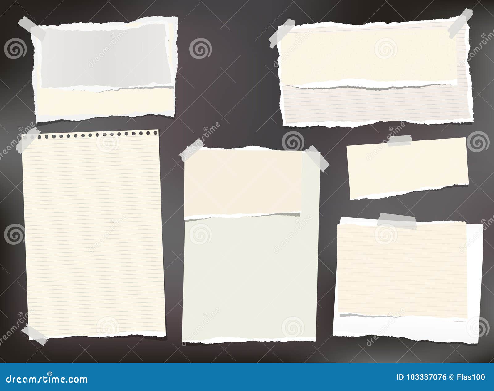 Beige Ripped Paper, Notebook Sheets, Note Paper for Text or Message ...