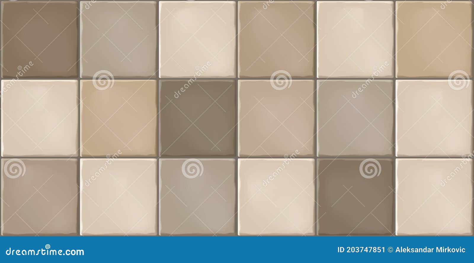 Beige Rustic Mosaic Ceramic Tiles Stock Vector - Illustration of ...