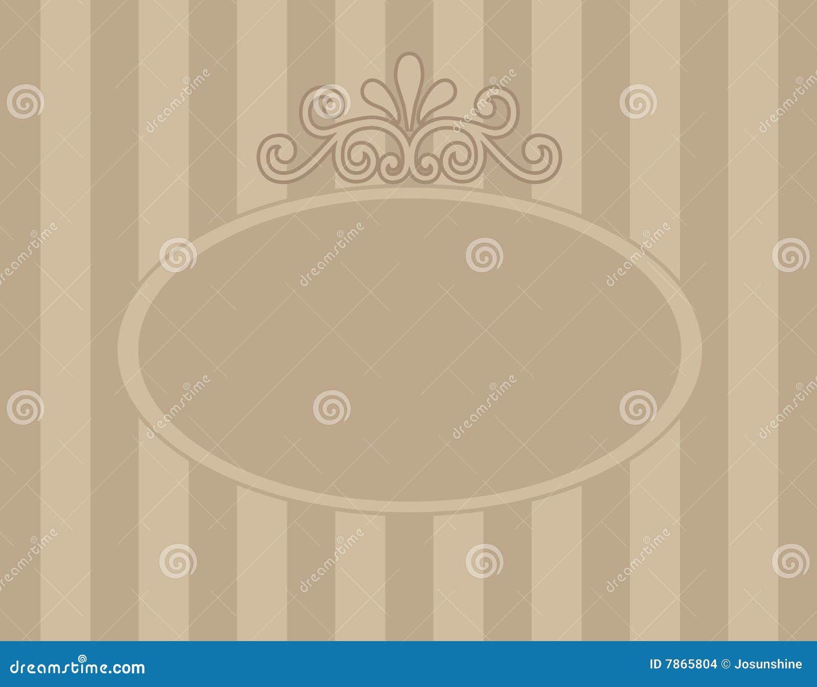 Beige Scroll Oval Sign stock vector. Illustration of blank - 7865804