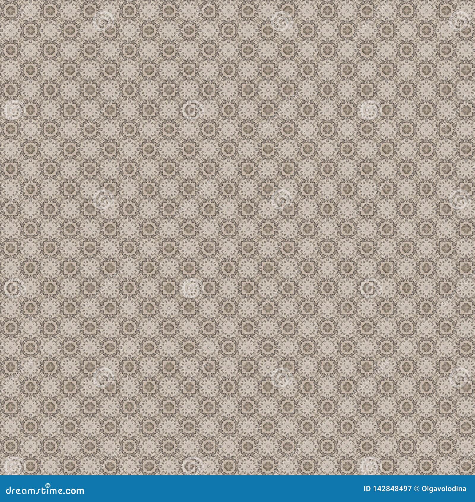 Beige Seamless Pattern with a Geometric Shapes Stock Illustration ...