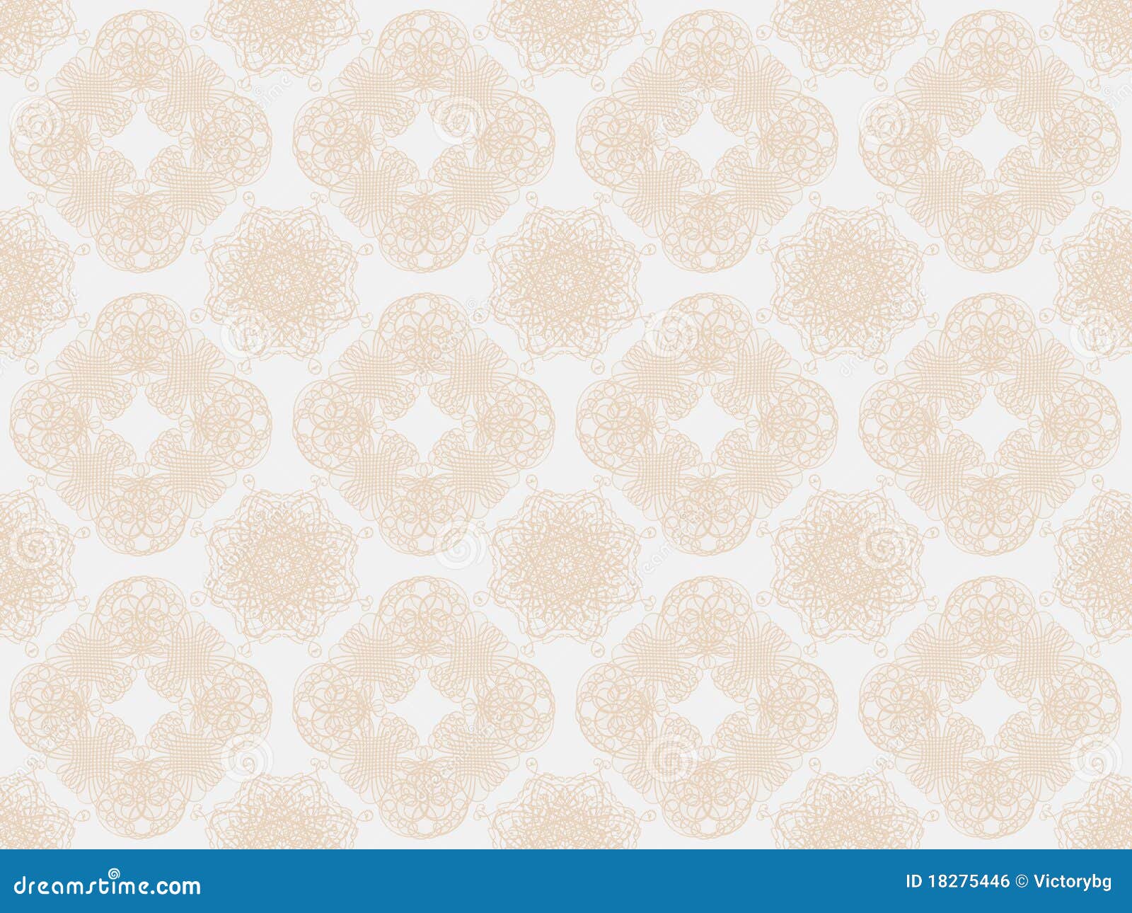 Beige Seamless Wallpaper Pattern Stock Illustration - Illustration of ...