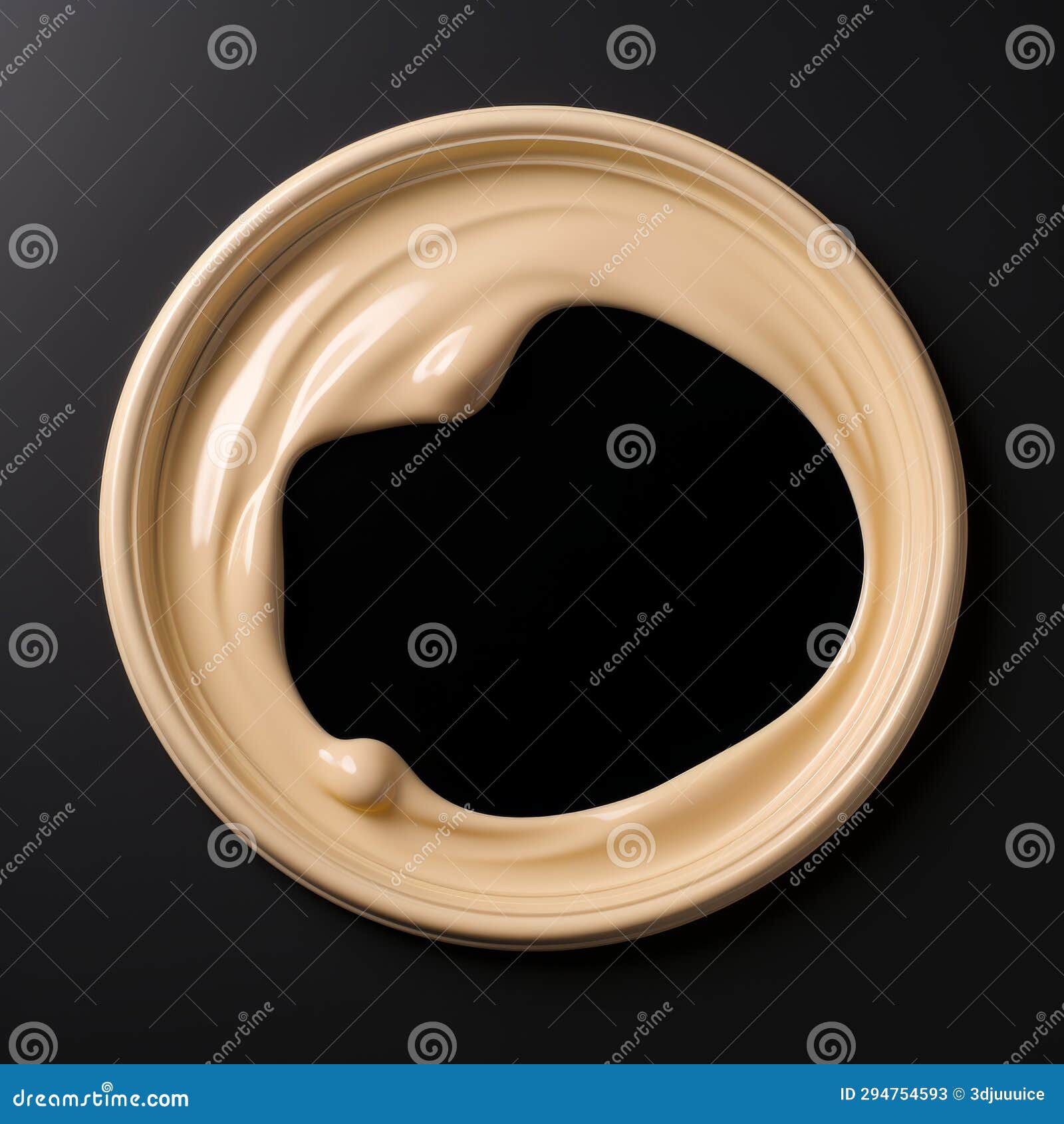 Beige Slime Minimalistic Round Picture Frame. Stock Illustration ...