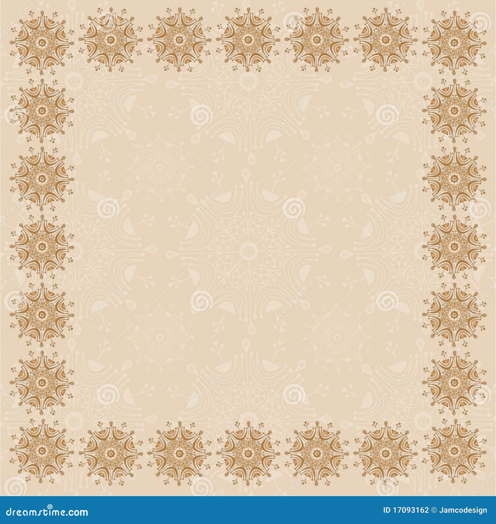 Beige Square Frame One stock vector. Illustration of beige - 17093162