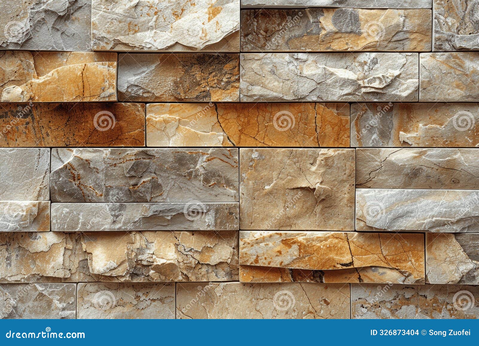 Beige Stone Wall Background Seamless Pattern Modern Interior Design ...