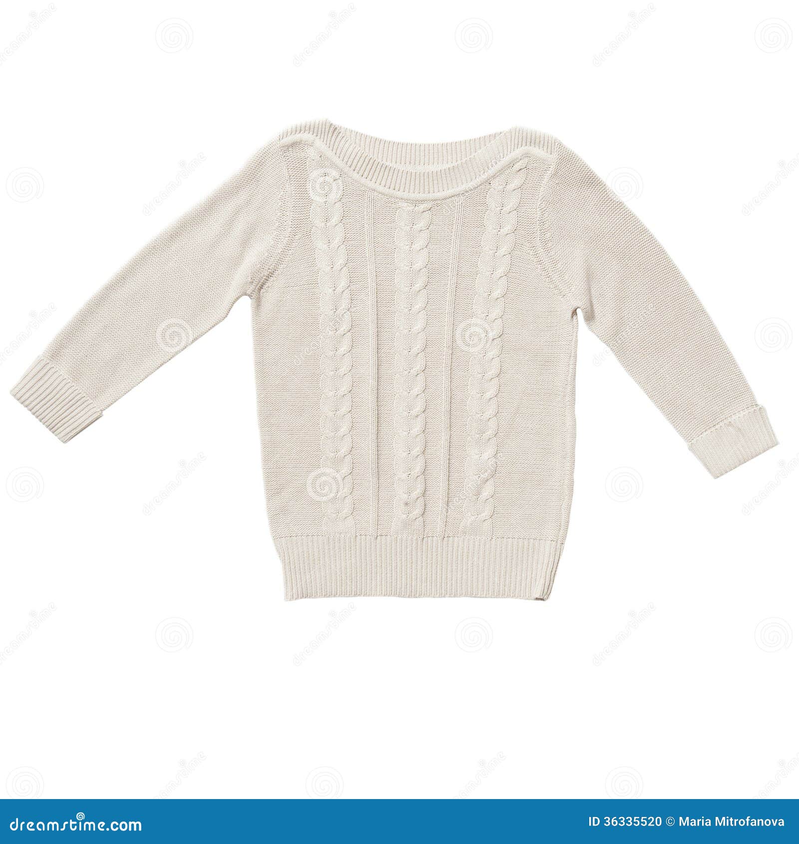 Beige sweater isolated stock photo. Image of color, sweater - 36335520