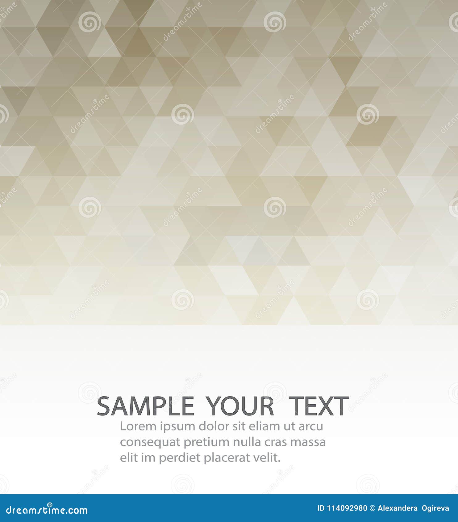 Beige Template Background with Gray Triangles Stock Vector ...