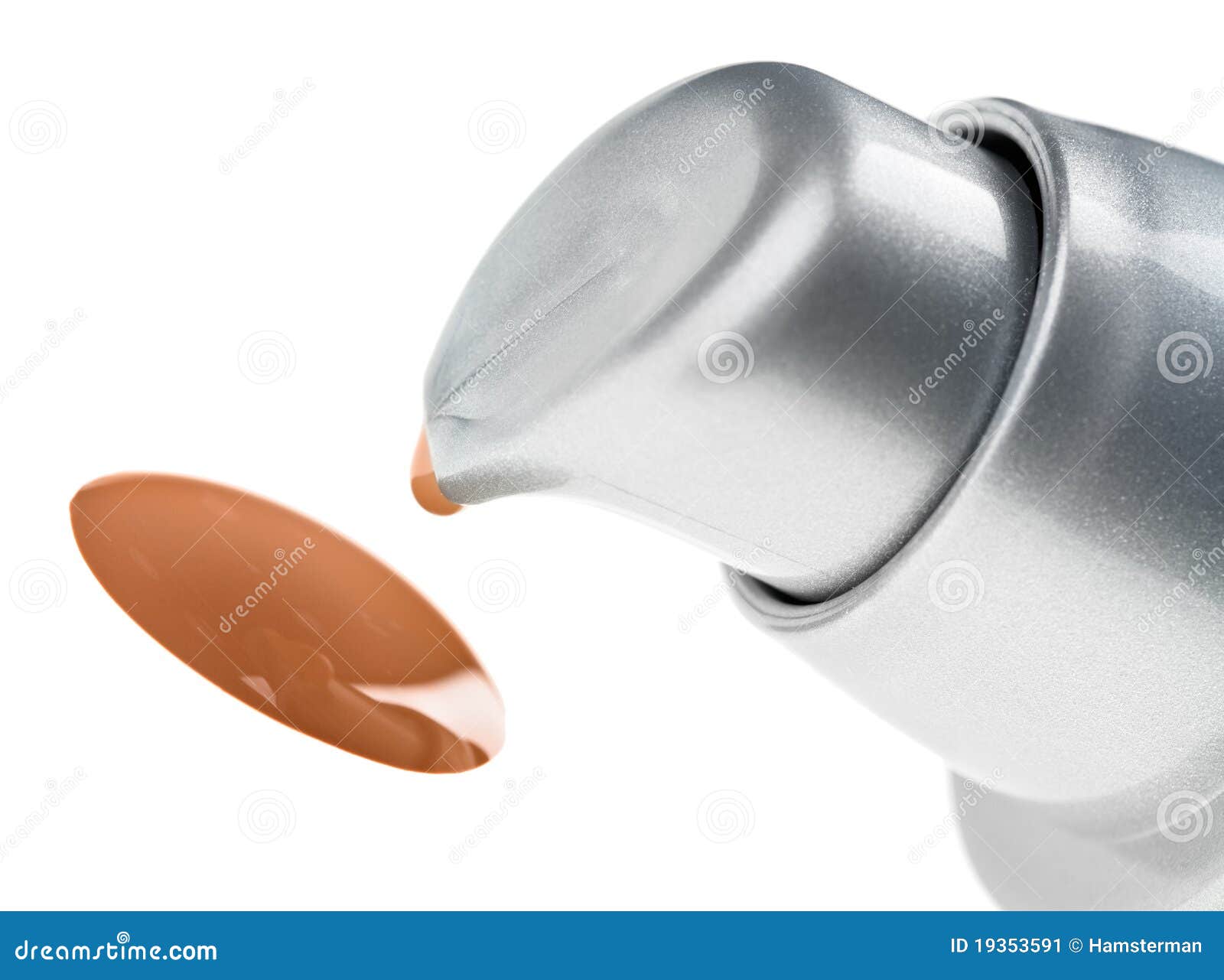 Beige Tone Cream Drop Spilled Out of Bottle Stock Image - Image of ...