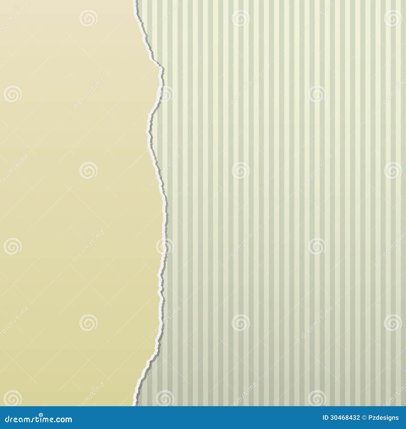 Beige Torn Paper on Stripes Side Stock Vector - Illustration of rough ...