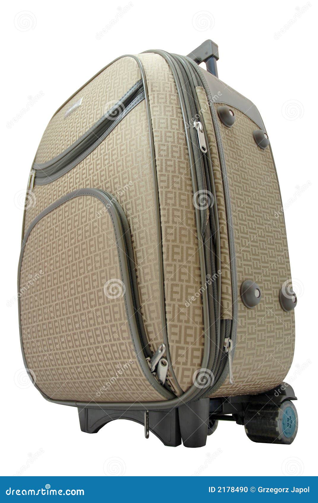 Beige travel suitcase stock photo. Image of tourism, symbol - 2178490