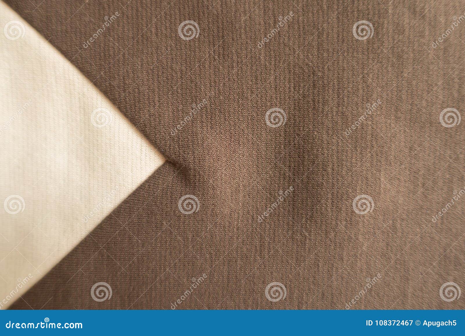Beige Triangular Gusset Sewn To Brown Fabric Stock Image - Image of ...