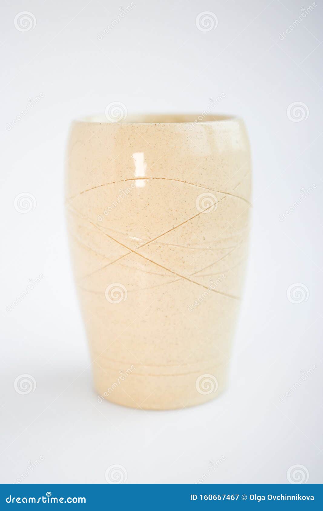 Beige Vase on a White Background. Minimalism Style. Interior Decoration ...