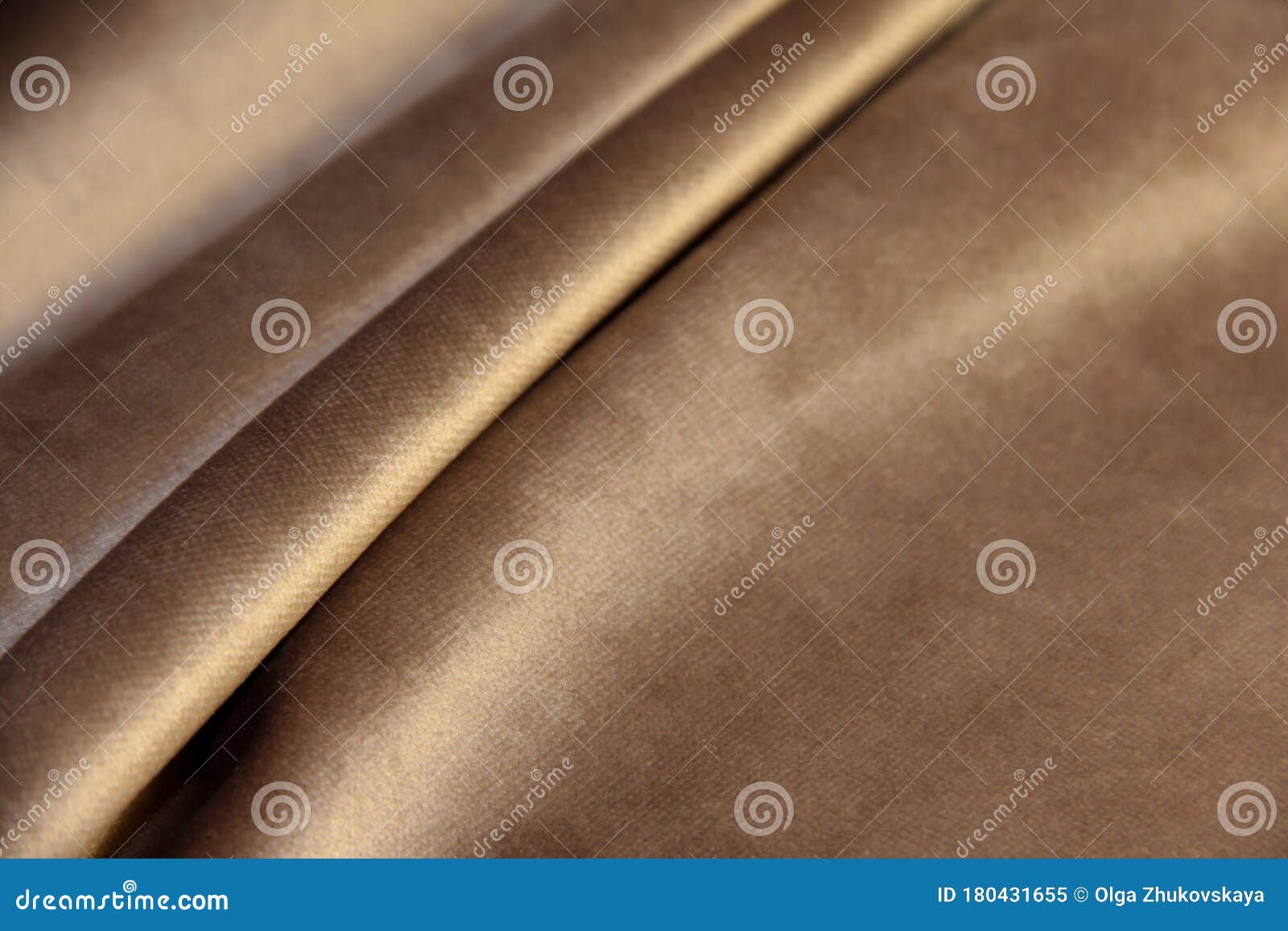 Beige Velour with Pleats. Drapery on Plush Fabric Stock Image - Image ...