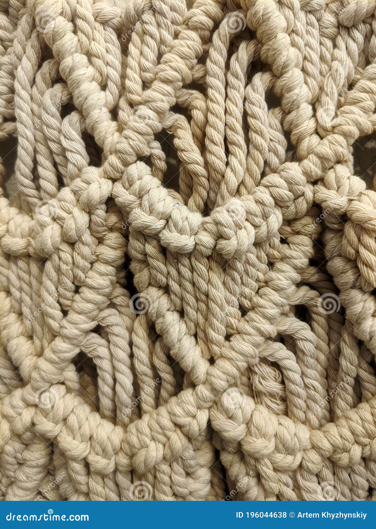 Wall Hanging Macrame Detail Closeup Stock Photo - Image of braid ...